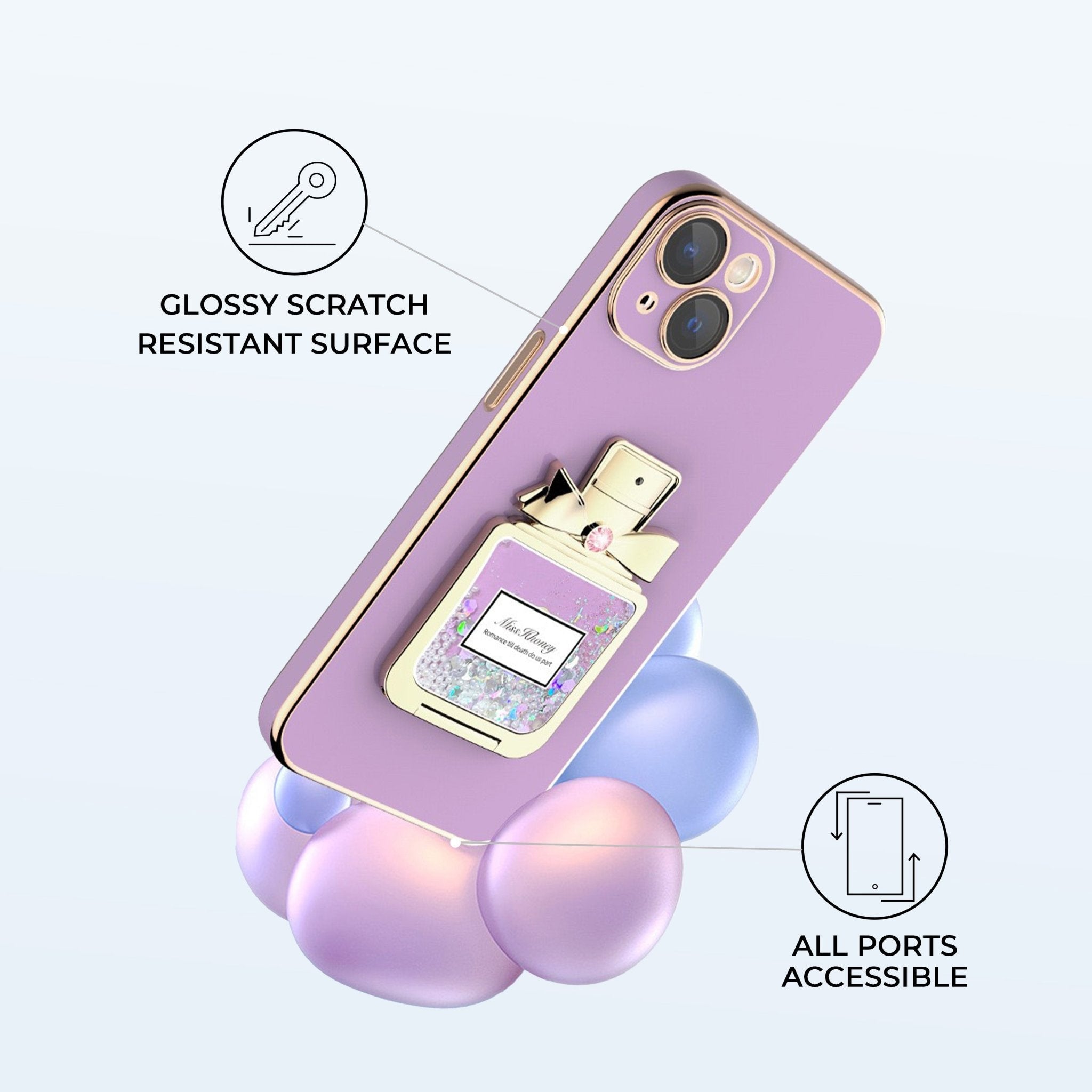 3D Moving Glitter Perfume Bottle iPhone Case - Creamcy.com – CREAMCY