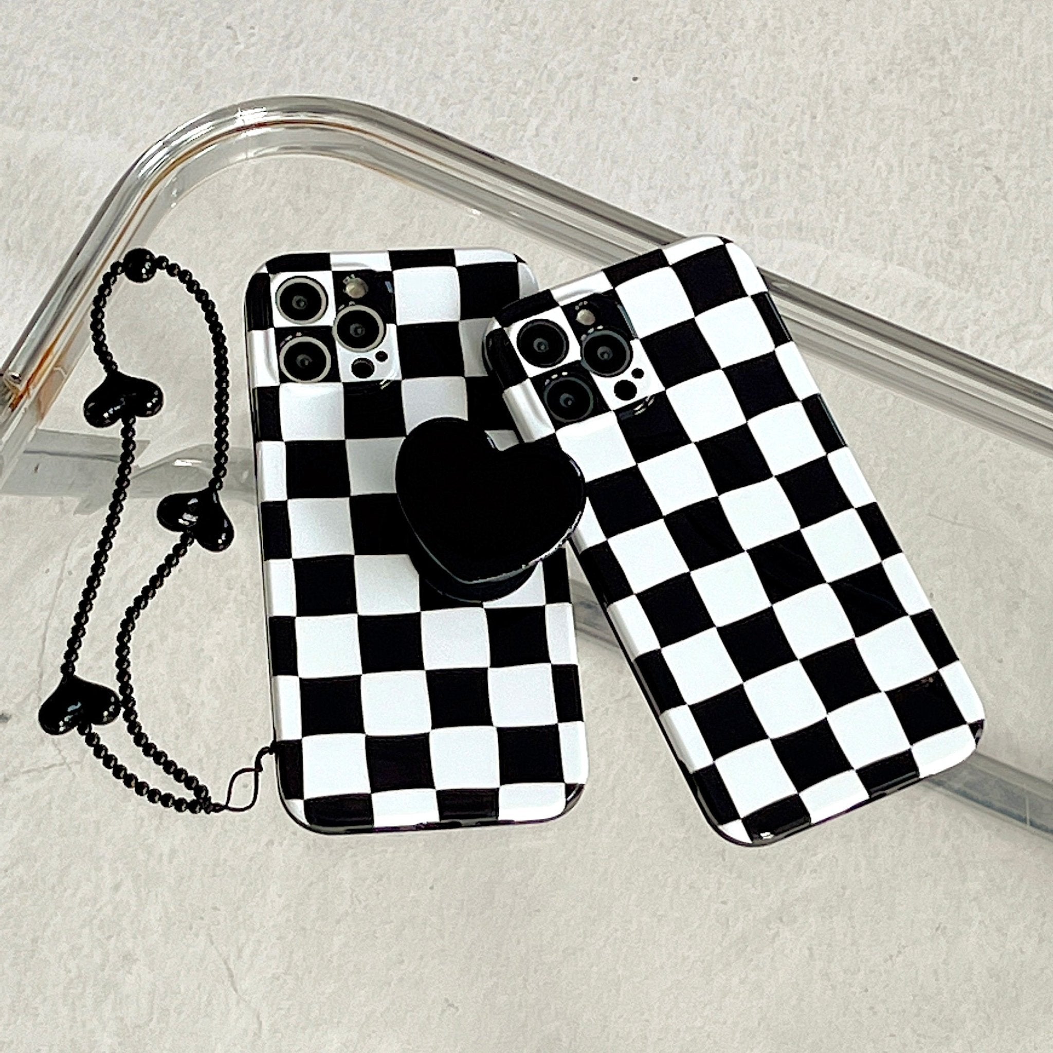 Black White Checkers iPhone Case - Creamcy.com – CREAMCY