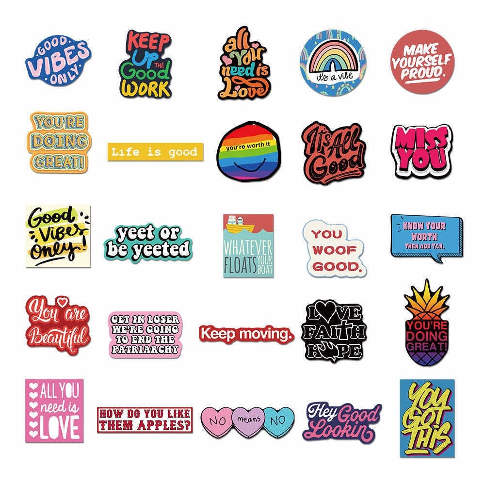 Good Vibe Sticker Pack (50 Stickers) - Creamcy.com – CREAMCY