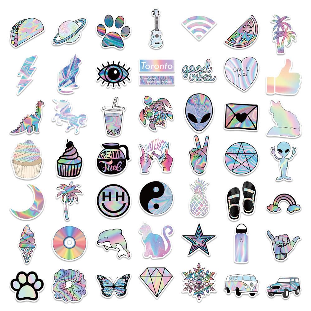 Laser Style Sticker Pack (50 Stickers) - Creamcy.com – CREAMCY