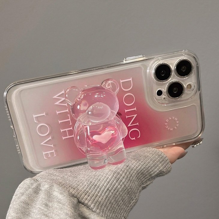 Lovely 3D Teddy Bear iPhone Case - Creamcy.com – CREAMCY