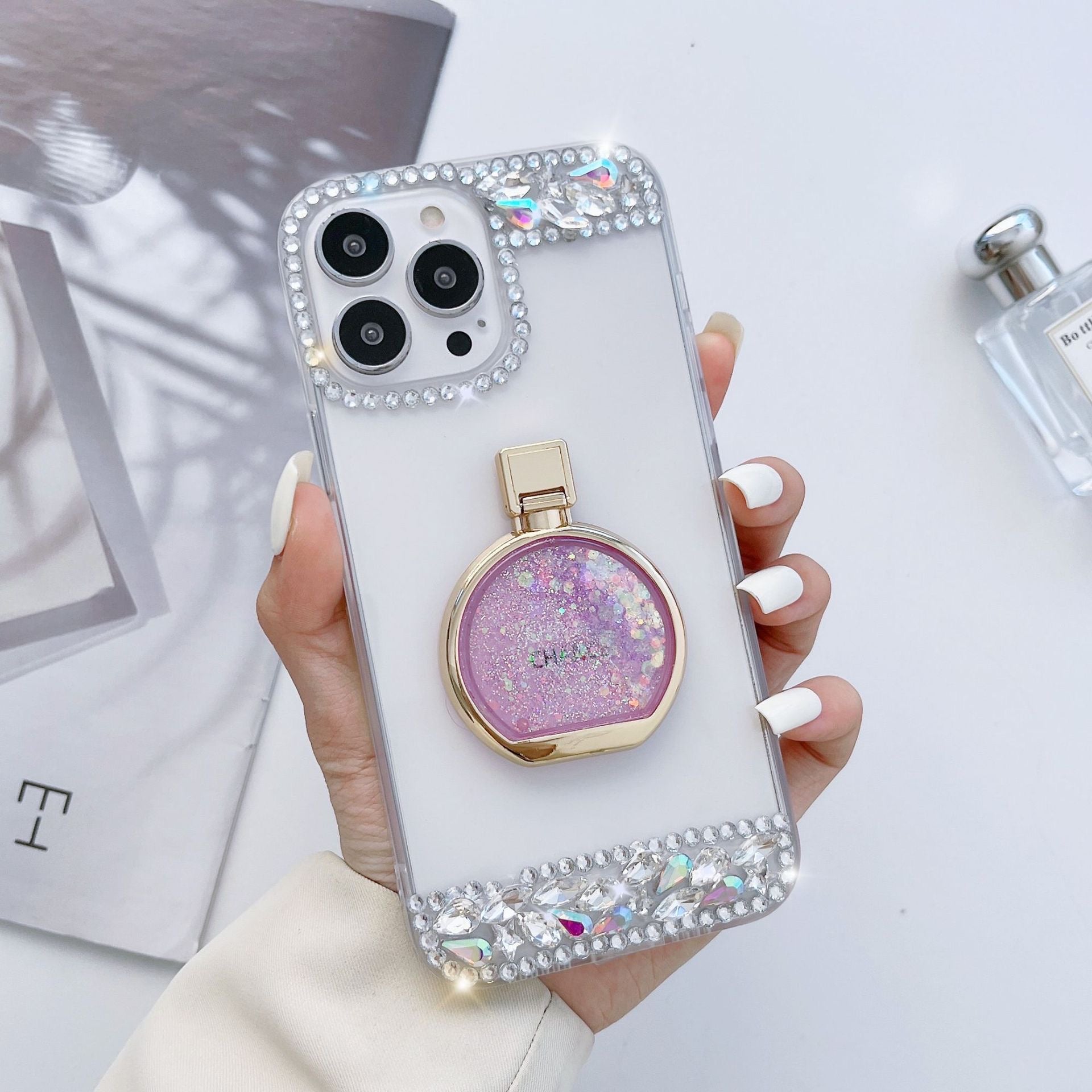 Luxury Glitter Perfume Bottle iPhone Case - Creamcy.com – CREAMCY