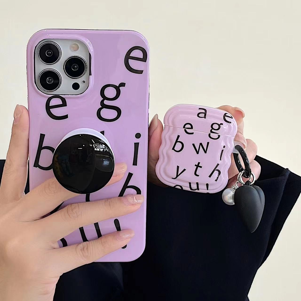 Purple Alphabet AirPods Case - Creamcy.com – CREAMCY